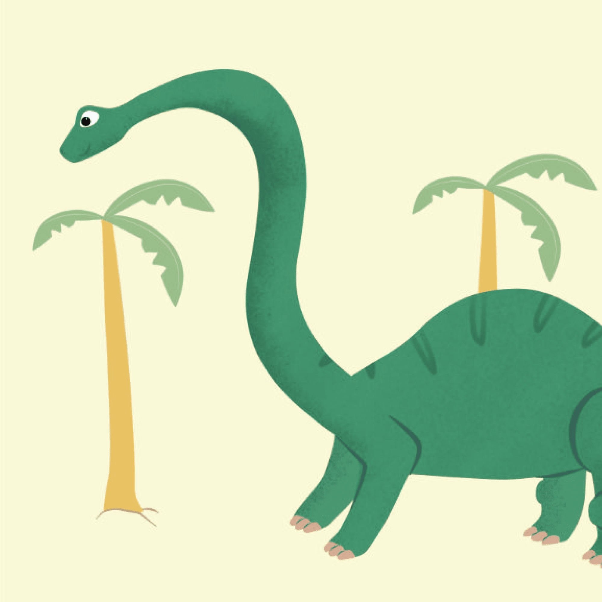 Brontosaurus Illustrated Dinosaur A6 Recycled Greetings card – Urban Makers