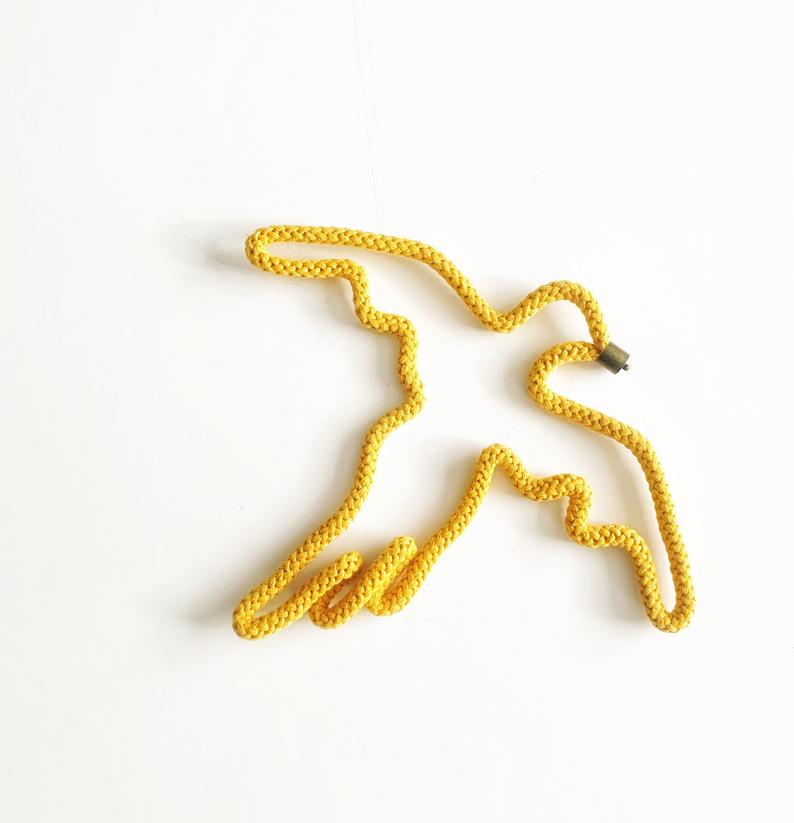 Peace Dove Brooch, Handmade Jewelry made with Ecological Cotton with ...