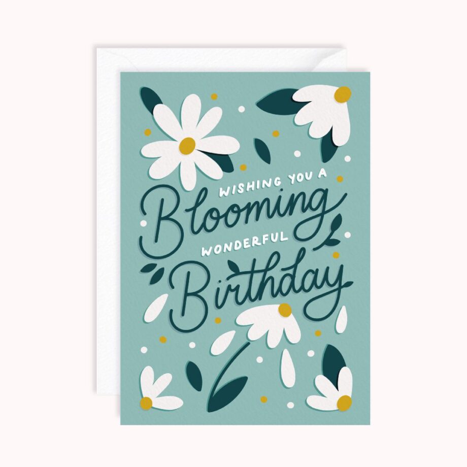 Blooming Wonderful Birthday Card | Floral Greeting Card – Urban Makers